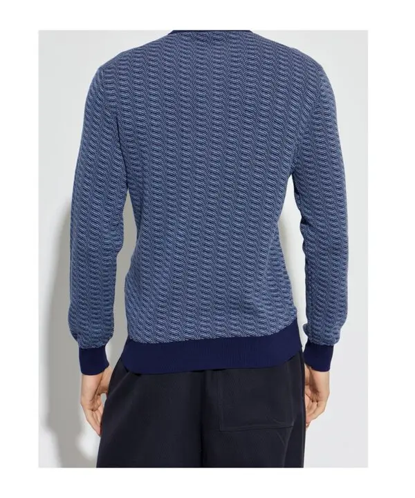 Etro Pegaso Embroidered Knitted Polo Shirt