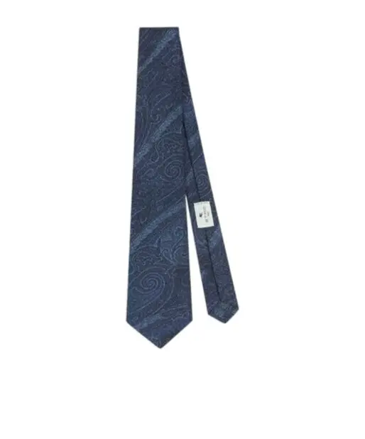 Etro Arnica-motif Jacquard Tie - Blue