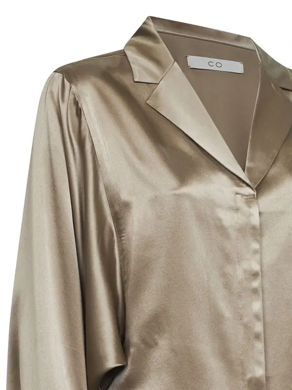 Co Cropped Satin Shirt