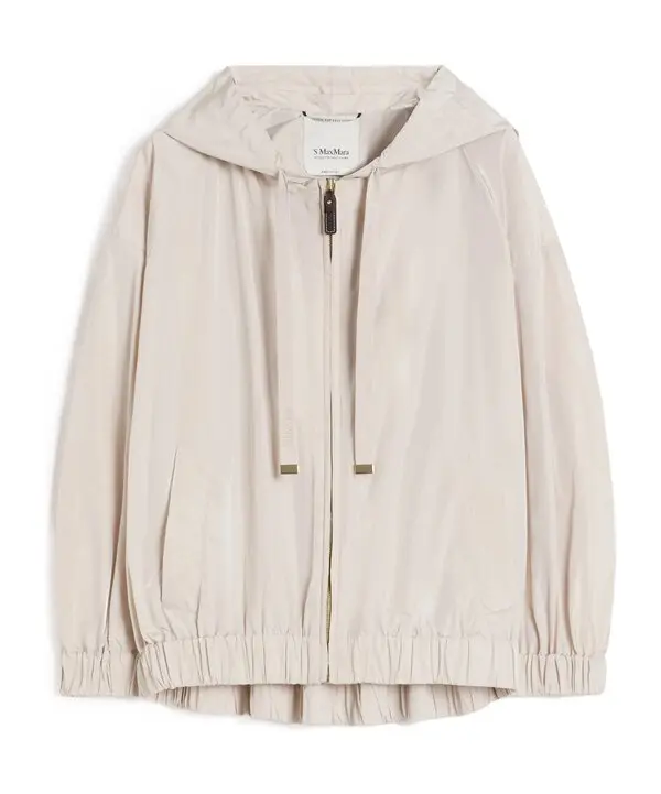 Max Mara Cammeo Taffeta Hooded Jacket - Sand-colored