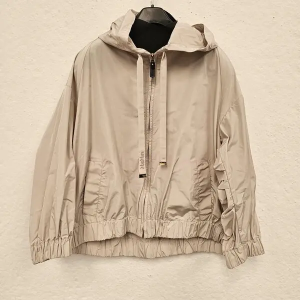 Max Mara Cammeo Taffeta Hooded Jacket - Sand-colored