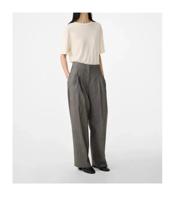 Studio Nicholson Rond Short-sleeve T-shirt In Lyocell Knit - Canvas