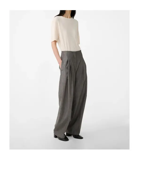 Studio Nicholson Rond Short-sleeve T-shirt In Lyocell Knit - Canvas
