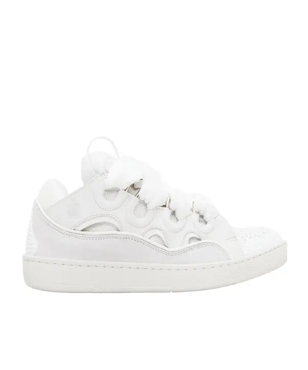 LANVIN Curb Leather Sneakers - White