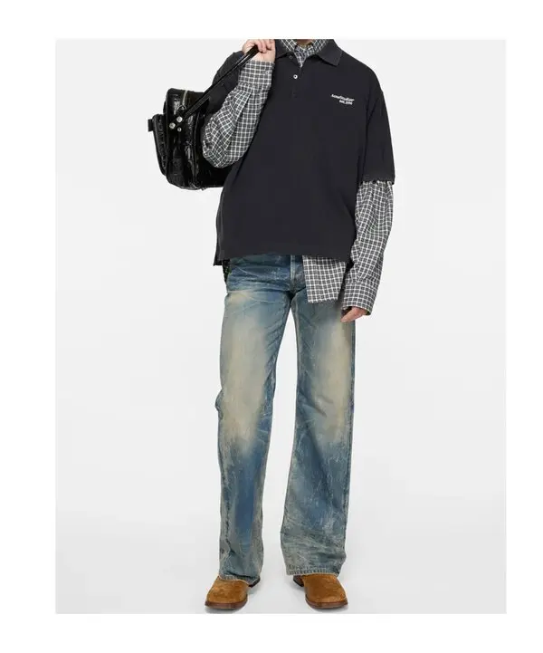 Acne Studios Washed Logo Polo Shirt