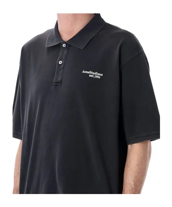 Acne Studios Washed Logo Polo Shirt