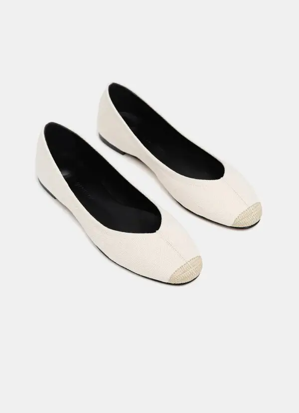 Jacquemus Ballerina Flats With Toe Detailing - Light Beige