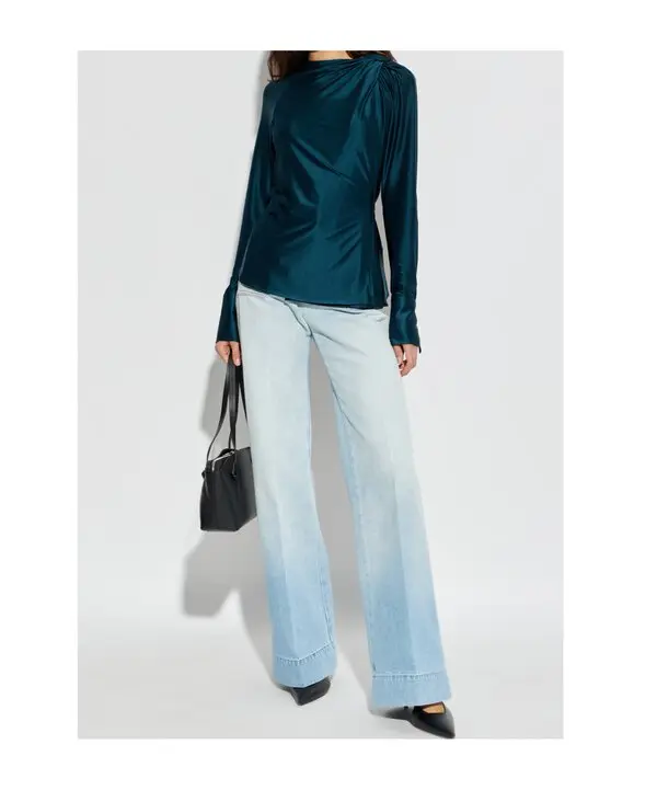 Victoria Beckham Patch-pocket Jeans - Light Blue
