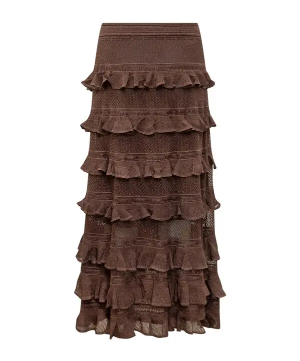 Zimmermann Tiered Ruffle Maxi Skirt