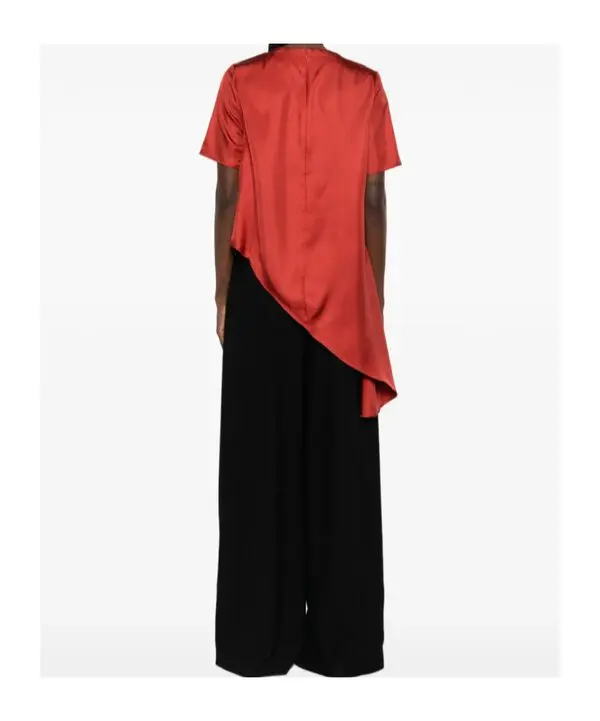 Loulou De Saison Asymmetric Twill Top - Red