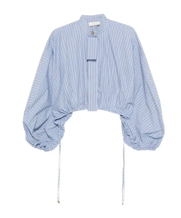 Zimmermann Striped Long-sleeve Woven Shirt