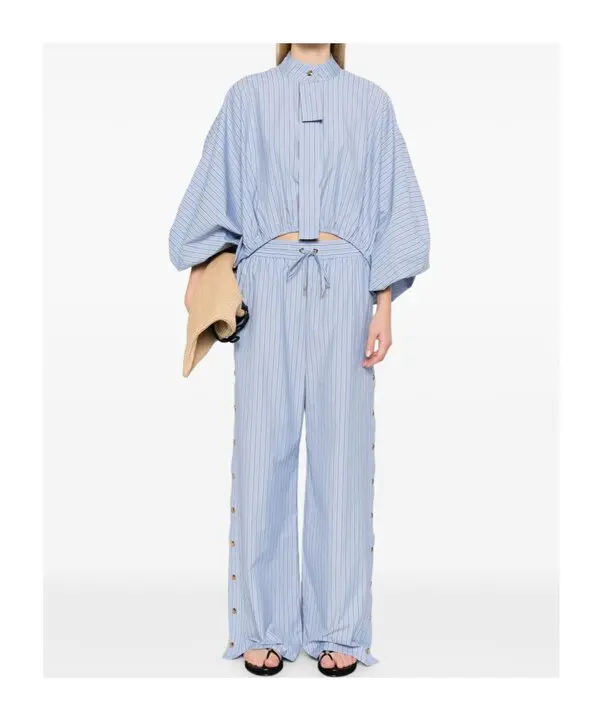 Zimmermann Striped Long-sleeve Woven Shirt