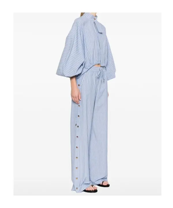 Zimmermann Striped Long-sleeve Woven Shirt