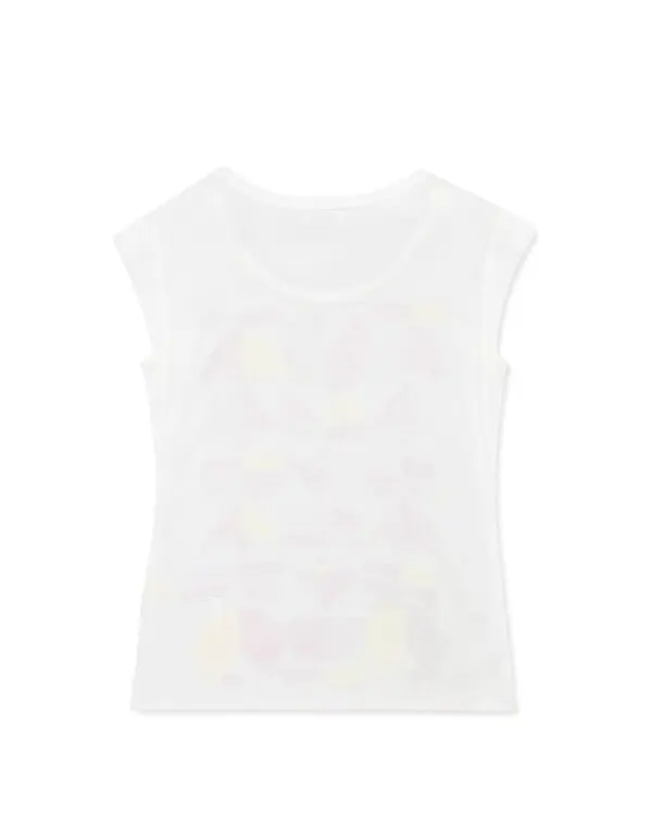 Iceberg Sleeveless T-shirt With Graphic Print - White