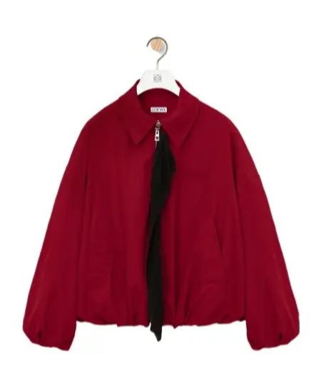 Loewe Embroidered Logo Zip-up Jacket - Red