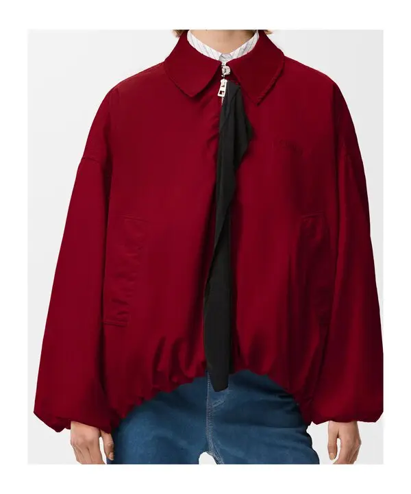 Loewe Embroidered Logo Zip-up Jacket - Red