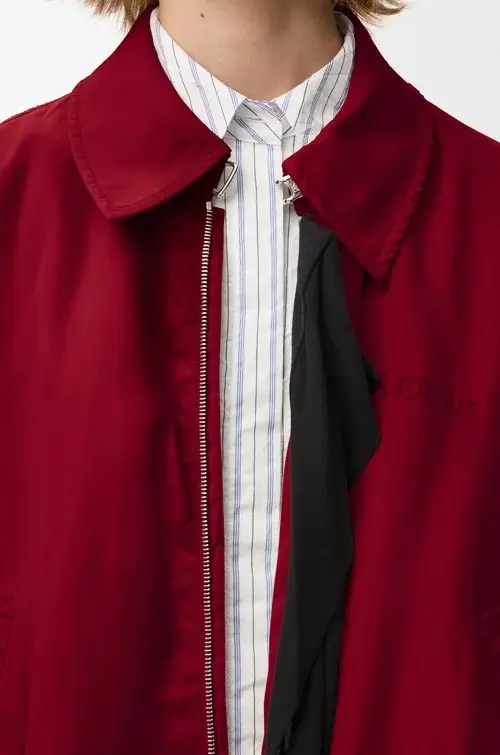 Loewe Embroidered Logo Zip-up Jacket - Red