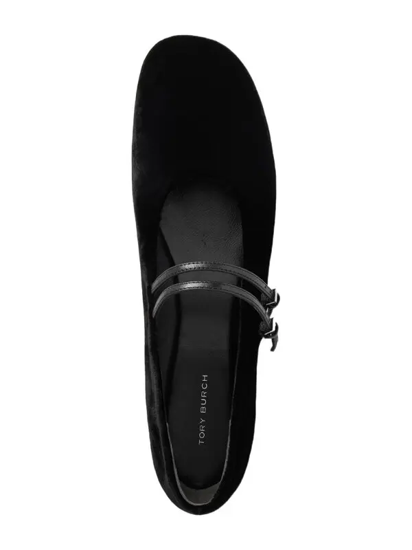 Tory Burch Ballet Flats With Leather Piping - Black
