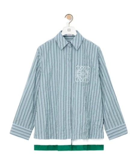 Loewe Relaxed Stripe Logo Shirt - No