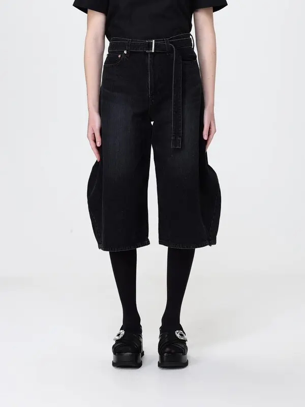 Sacai Belted Wide Leg Trousers