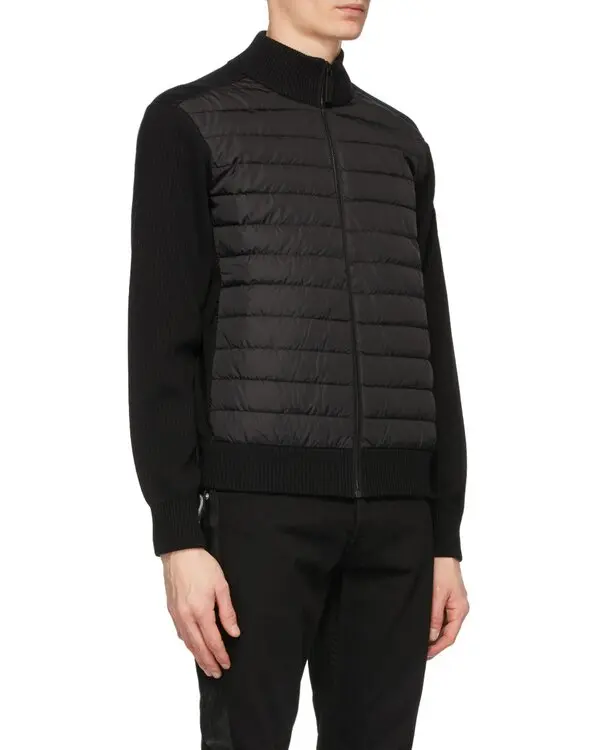 Canada Goose Hybridge Padded Panel Knit Jacket - Black