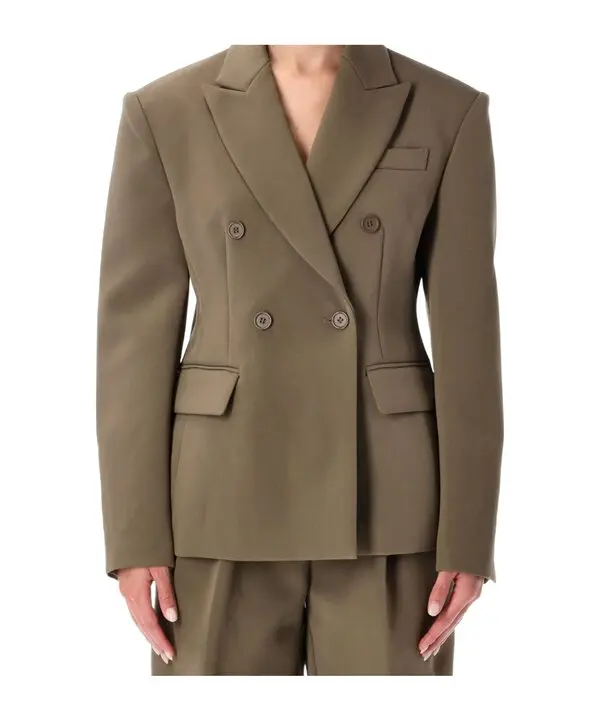 THE FRANKIE SHOP Doyer Cinched Blazer - Green