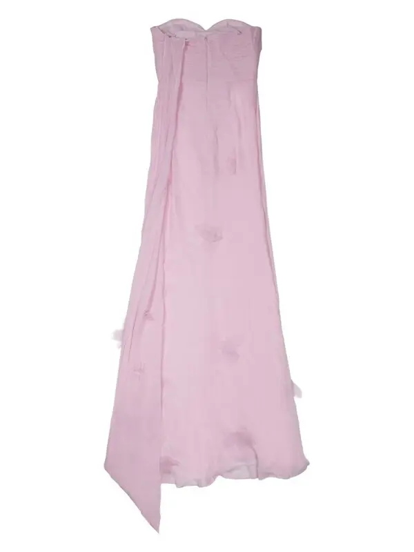 SELF-PORTRAIT Draped Scarf Maxi Dress