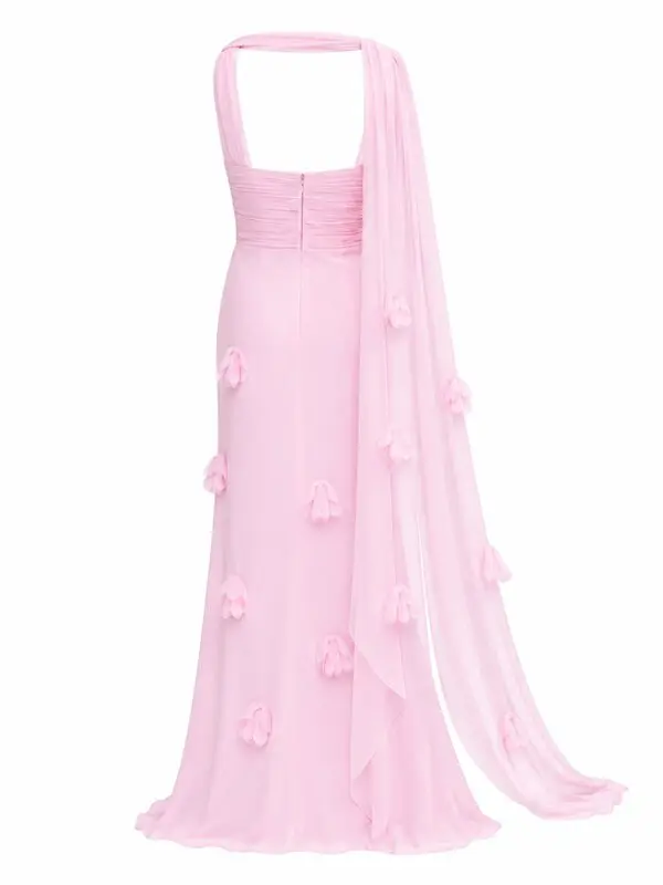 SELF-PORTRAIT Draped Scarf Maxi Dress