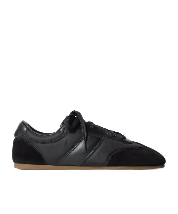LEMAIRE Soft Runners In Suede And Nylon - Black