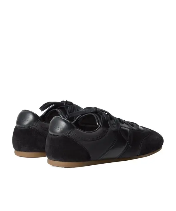 LEMAIRE Soft Runners In Suede And Nylon - Black