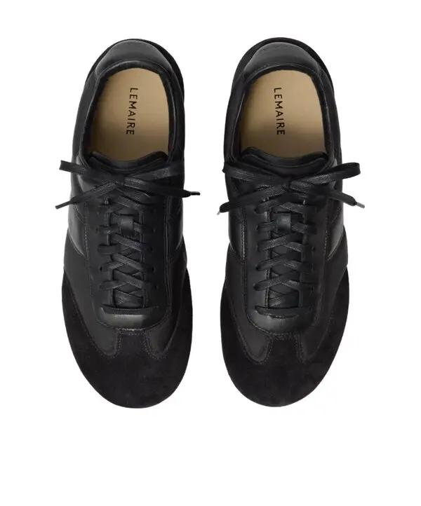 LEMAIRE Soft Runners In Suede And Nylon - Black