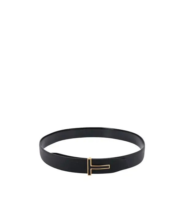 TOM FORD Logo Buckle Belt - Black