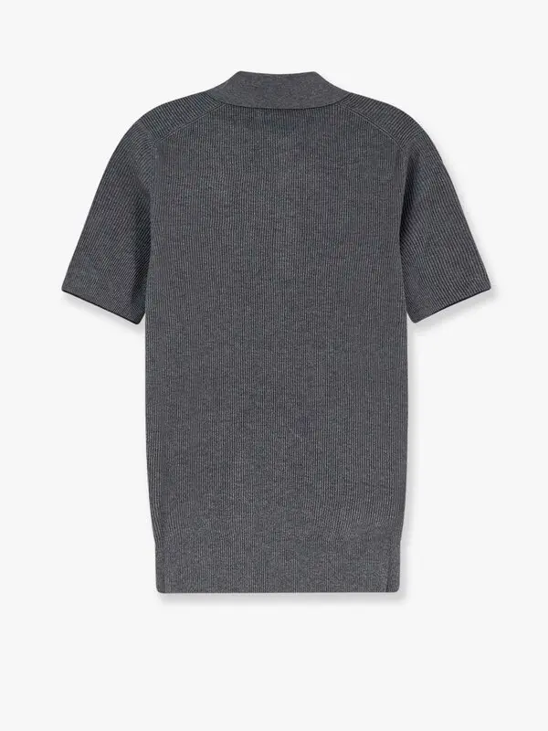 Brunello Cucinelli Short-sleeved Polo Shirt - Grey