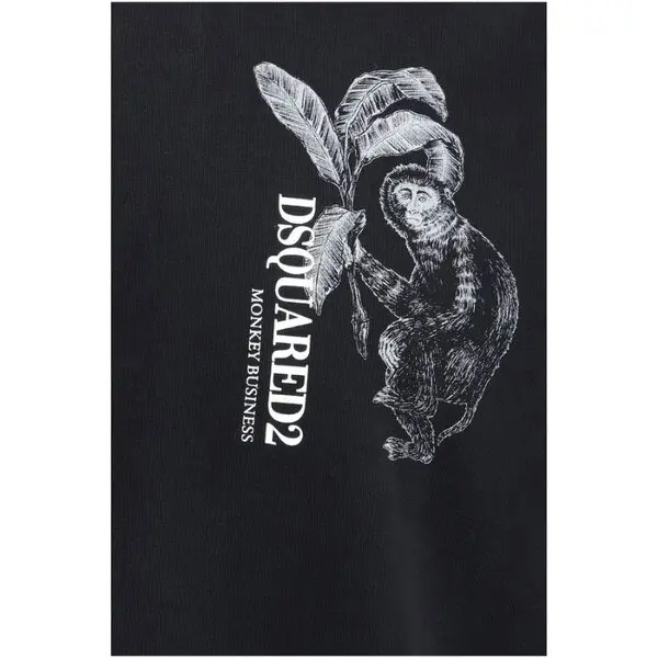 Dsquared2 Monkey Business Crewneck T-shirt - Black