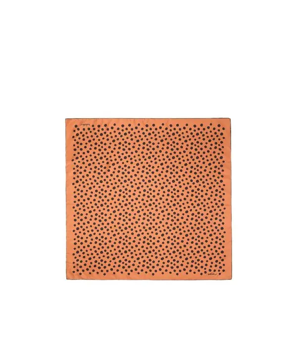 Valentino Garavani Dalmatian Polka Dot Silk Scarf - Orange