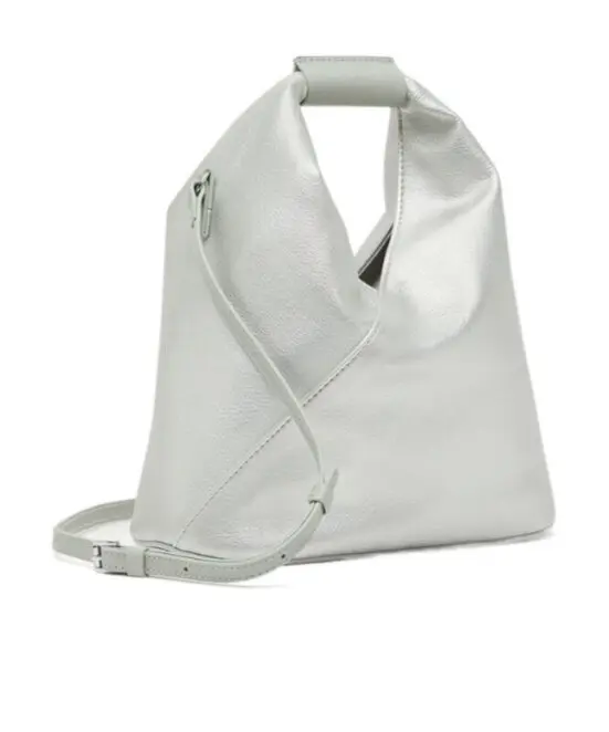 MAISON MARGIELA Japanese Logo Detailed Crossbody Bag - Silver