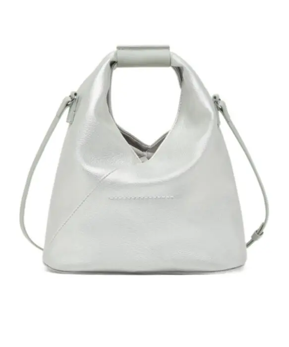 MAISON MARGIELA Japanese Logo Detailed Crossbody Bag - Silver