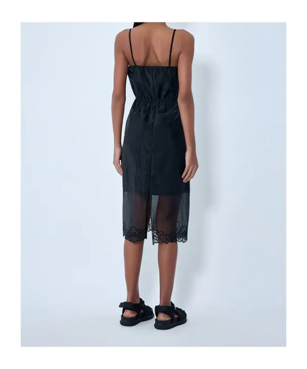 Cecilie Bahnsen Strappy Midi Dress With Pleated Details