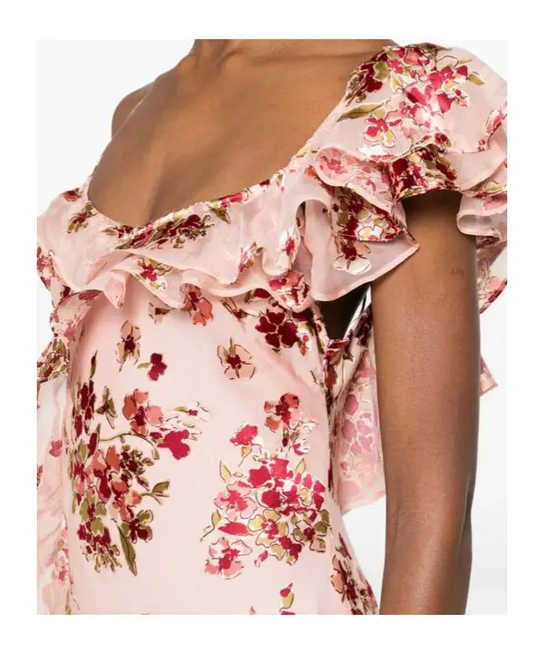 Rixo Floral Print Sleeveless Maxi Dress - Pink