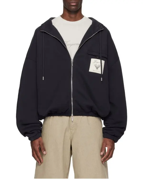 Jacquemus Torneo Zip-up Hoodie - Black