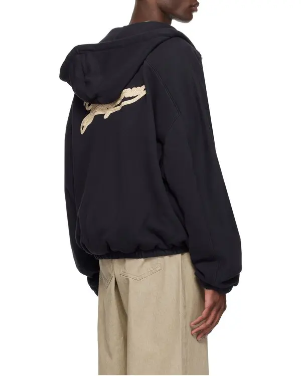 Jacquemus Torneo Zip-up Hoodie - Black