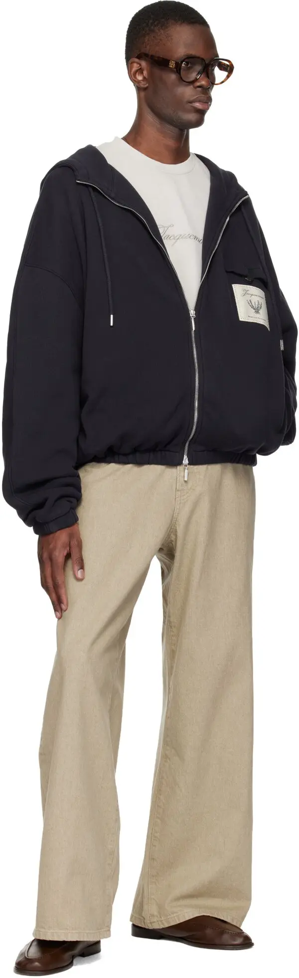 Jacquemus Torneo Zip-up Hoodie - Black