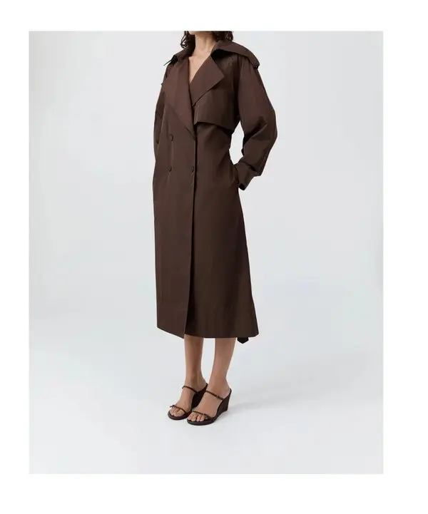 ST. AGNI Double-breasted Trench Coat
