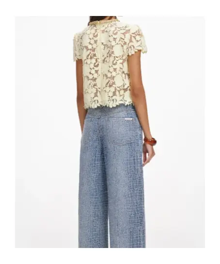 SELF-PORTRAIT Lace Embroidered Top