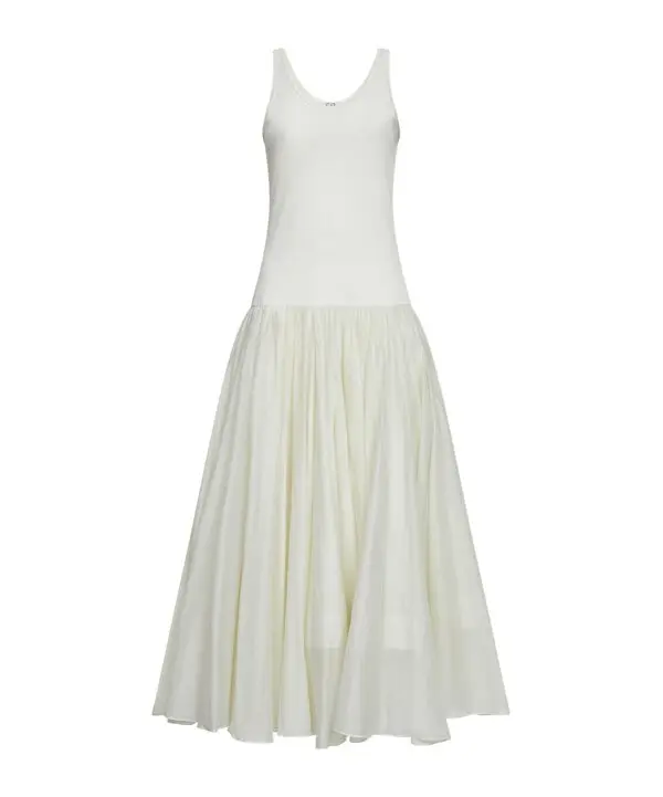 Co Drop-waist Scoop-neck Dress - White