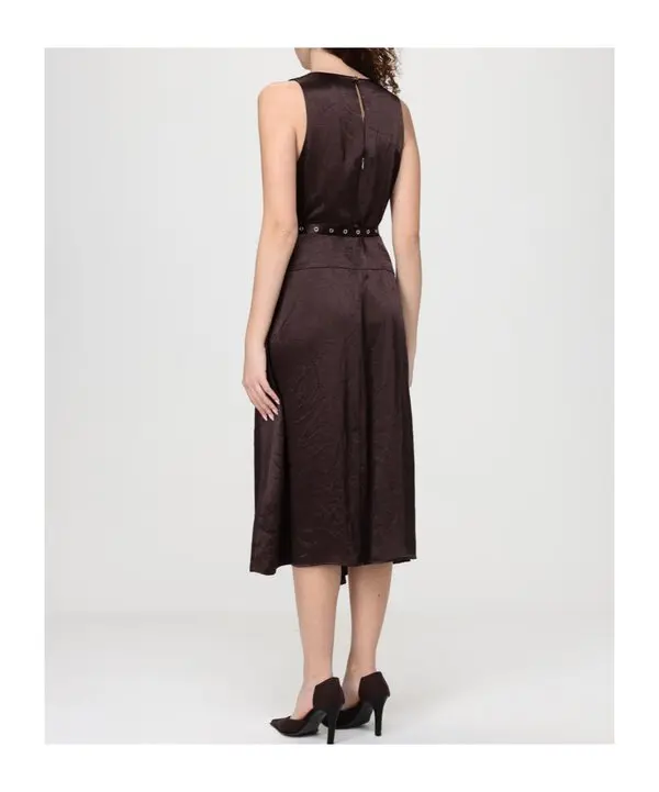 Liu Jo Belted Asymmetric Midi Dress - Black