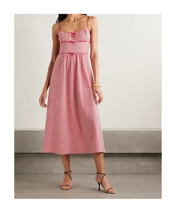 DÔEN Belline Gingham Midi Dress