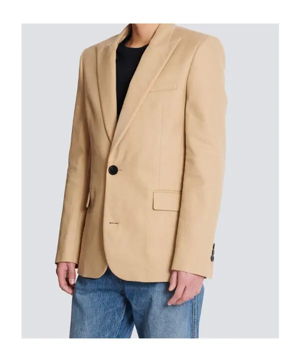 Balmain Canvas 2-button Jacket - Beige