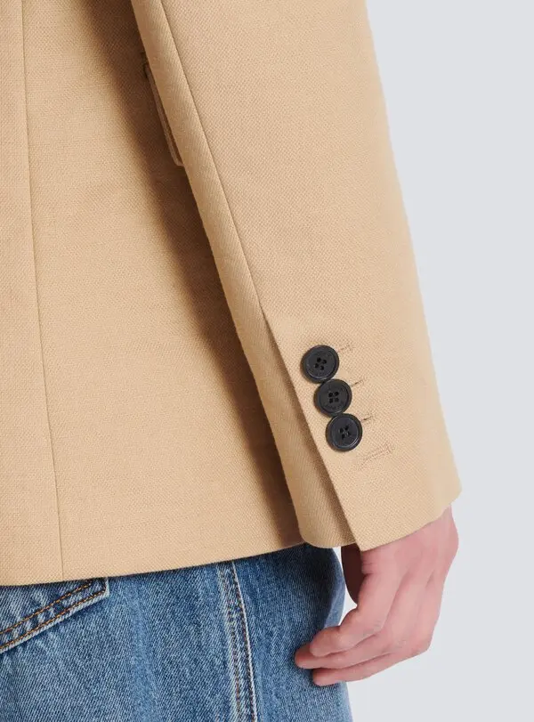 Balmain Canvas 2-button Jacket - Beige