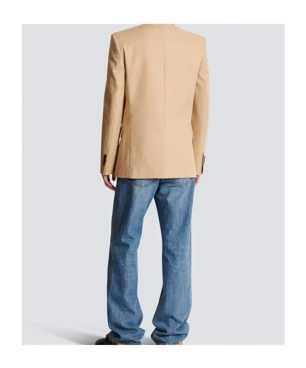 Balmain Canvas 2-button Jacket - Beige